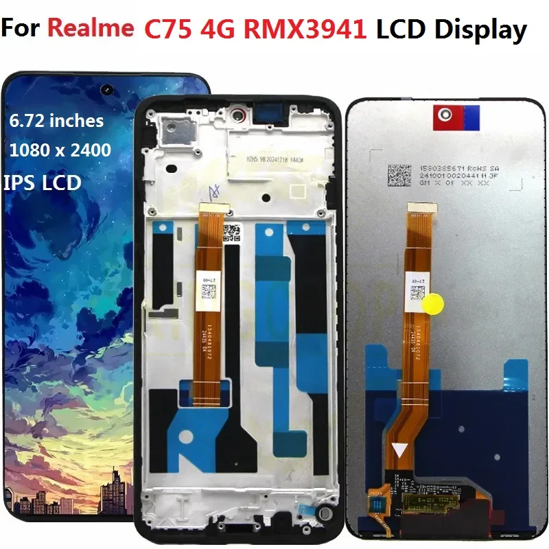 6.72' original for Realme C75 4G lcd display with touch screen ...