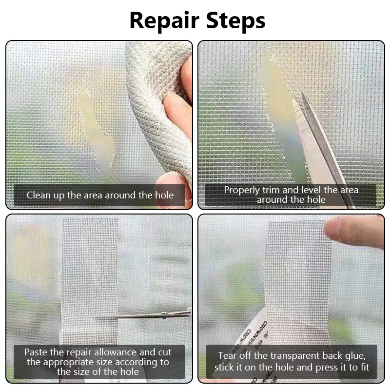 MOUSTIQUAIRE,gray--Window Screen Repair Tape Net Door Fix Patch Anti ...