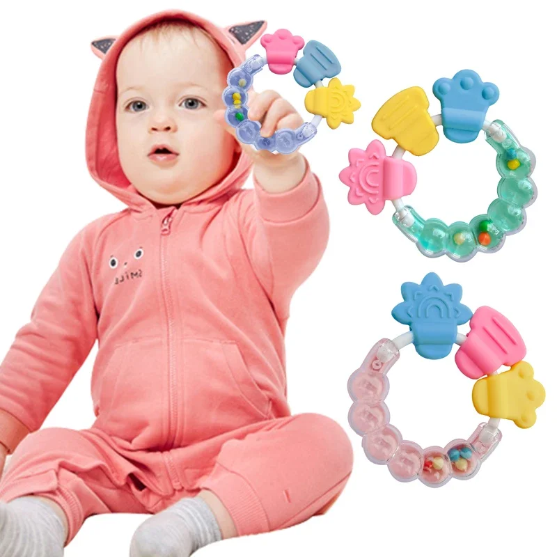 Infants-and-young-children-s-gum-rocking-bell-2-in-1-grinding-rod-Baby ...