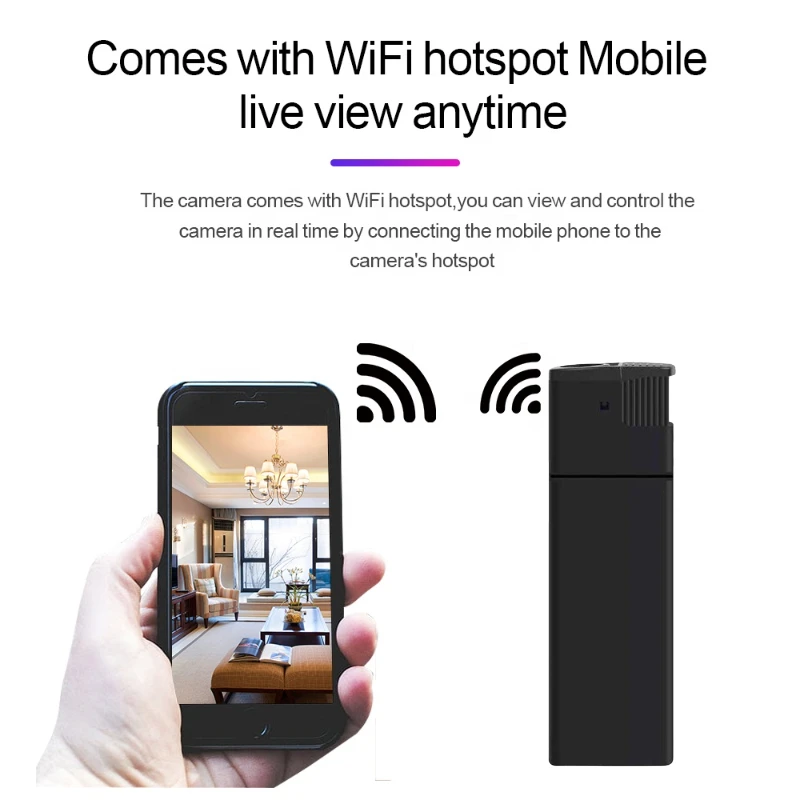 Buy Wholesale China Sno 1080p Hd Mini Camera Portable Wifi Lighter ...