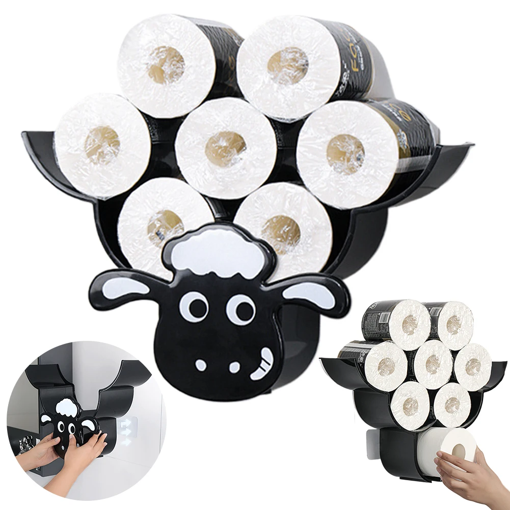 Toilet-Paper-Holder-Shelves-Sheep-7-Rolls-Toilet-Paper-Stand-Funny-Wall ...