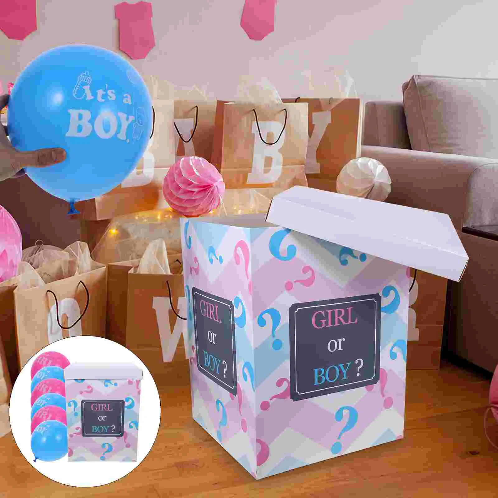 1-Set-Infant-Gender-Reveal-Balloon-Box-Boy-or-Girl-Balloon-Box-Baby ...