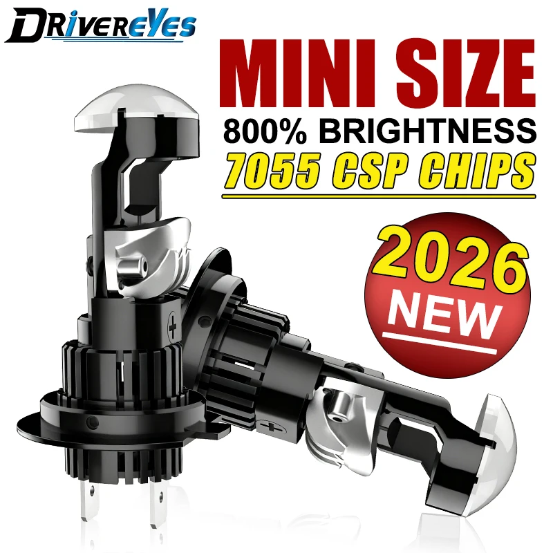 2PCS H7 H4 H11 LED Headlight H9 9005 HB3 9006 HB4 H8 9012 HIR2 Mini ...