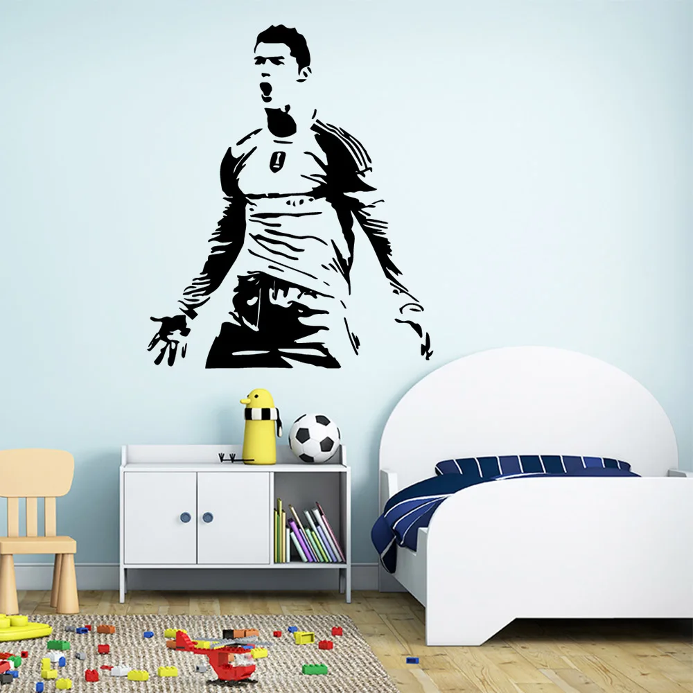 Football-Cristiano-Ronaldo-Vinyl-Wall-Sticker-Soccer-Athlete-Home-Decor ...
