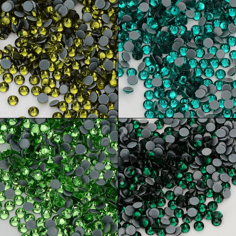 Rhinestone Crystal Blue Green | Green Rhinestones Hotfix Ss20 - High ...
