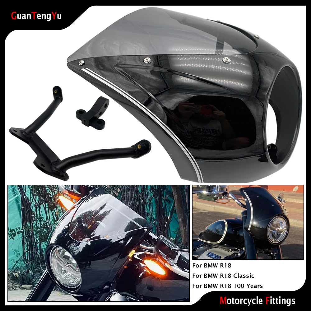 Motorcycle Cockpit Fairing Decoration Front Headlight Windscreen ABS ...