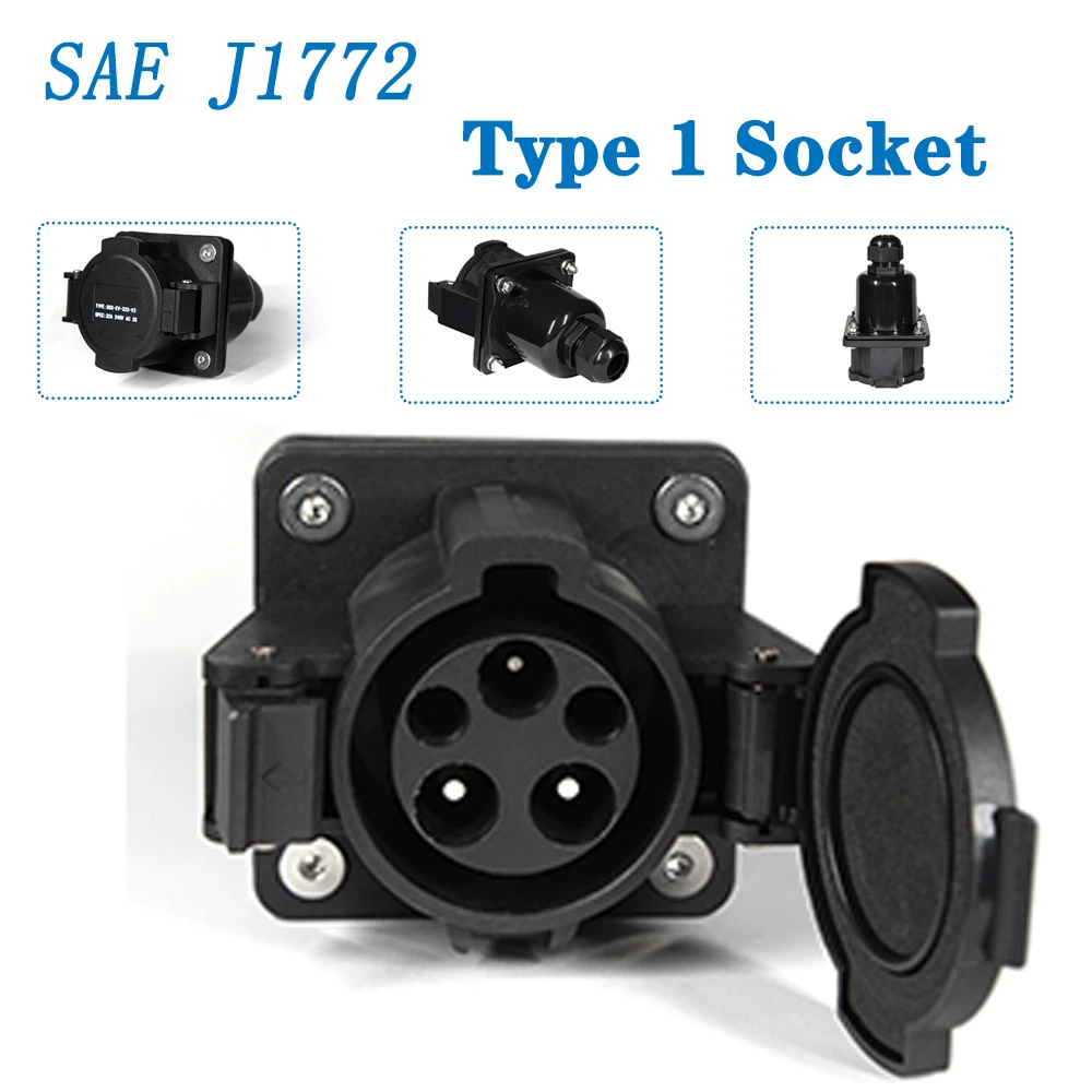 Evse 16a 32a 50a 70a 80a J1772 Socket Type 1 Ac Inlet Electric Car ...