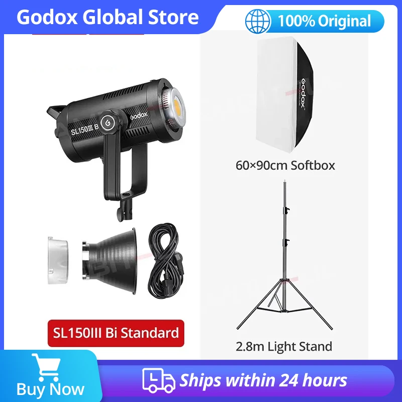 Godox-SL150III-Bi-160W-2800-6500K-Bi-Color-LED-Video-Light-Bowens-Mount ...