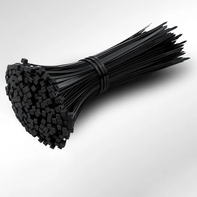self-locking nylon plastic cable ties, 10 pieces, black, white, 12x300 ...