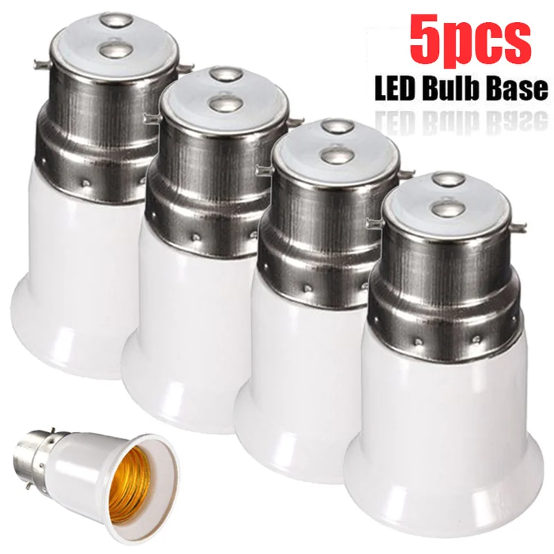 15pcs 램프 소켓 변환기 Led 램프 전구 기본 변환 홀더 변환기 B22 To E27 소켓 어댑터 어댑터 전구 홀더