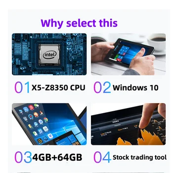 Big Sales 8 INCH 64 Bit x64 System Windows 11 Pocket Tablet PC 4GB /8GB ...