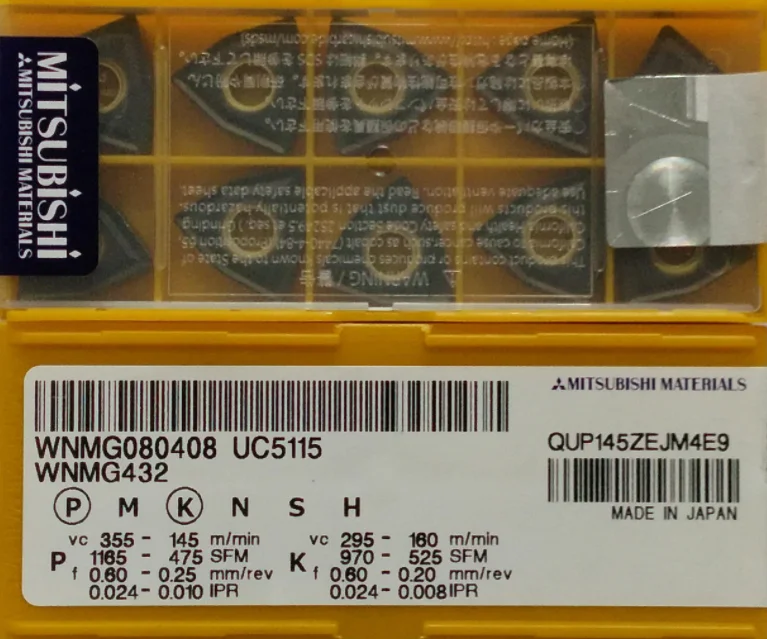 ORIGINAL 10PCS CARBIDE INSERT WNMG080408 UC5115