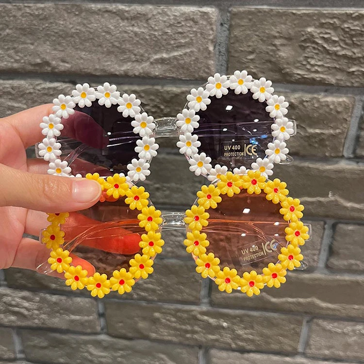 Sunglasses Children Flower | Daisy Eyewear Sunglasses | Round Flower ...