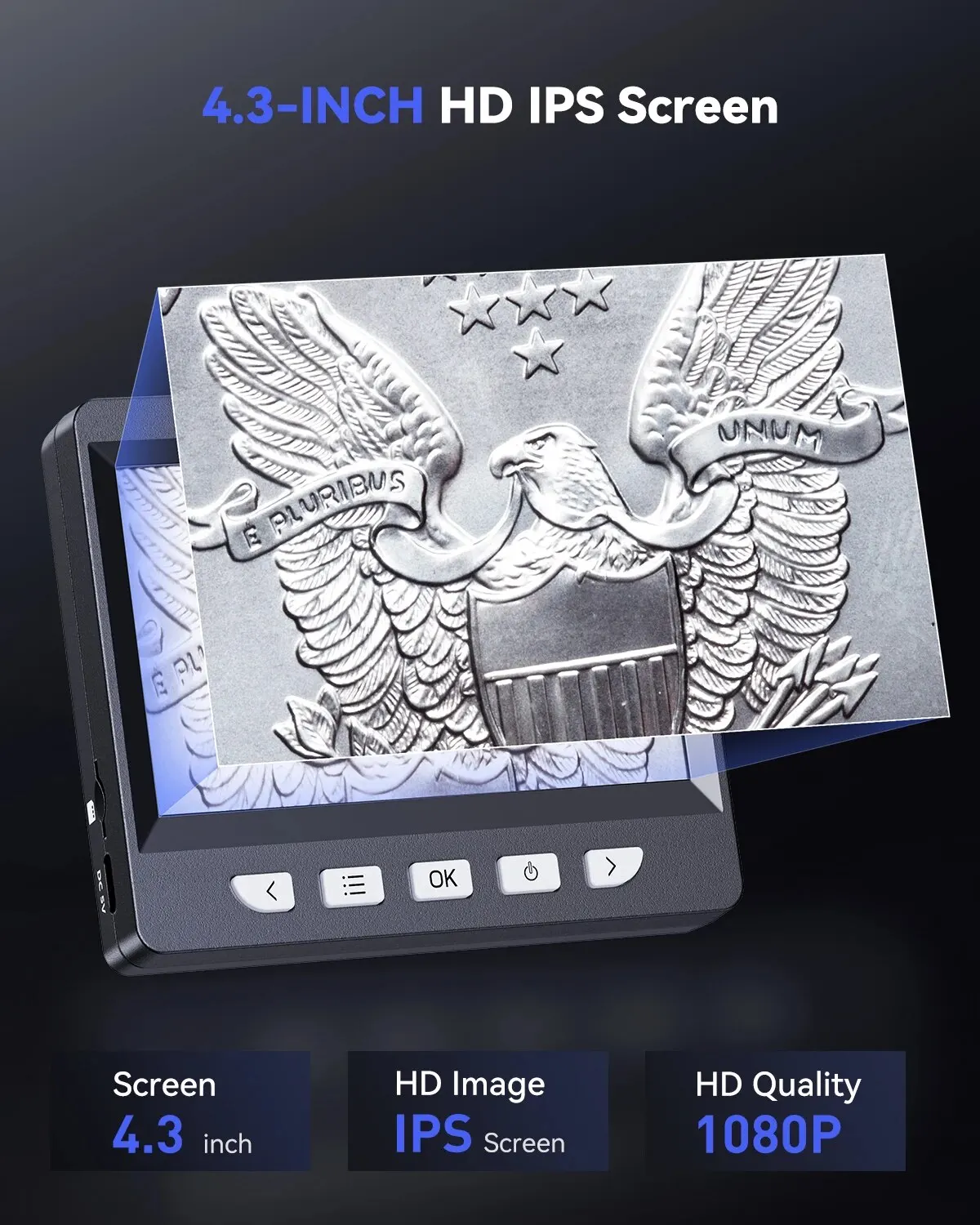 4.3寸高清307B数码显微镜 手机维修钟表生物实验仪器产品 1000倍-阿里巴巴