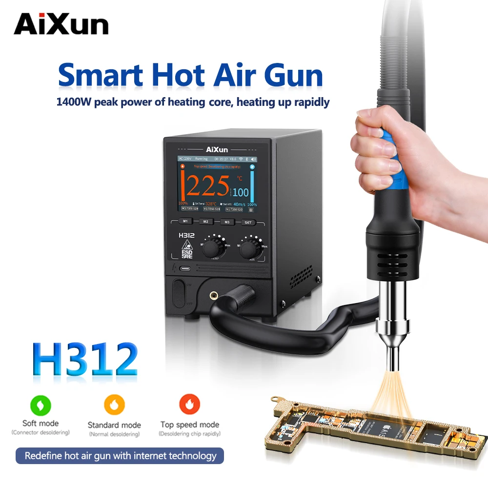 AiXun-JCID-H312-Internet-BGA-Rework-Station-Intelligent-Hot-Air-Gun ...