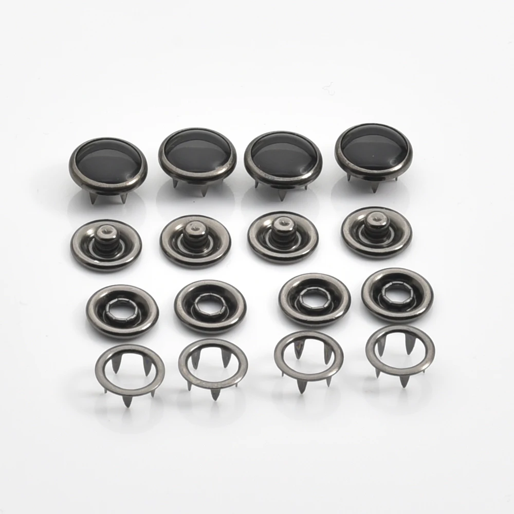 Metal Brass Snap Button Fastener, Black Nickle, Gun Metal Color, Pearl ...