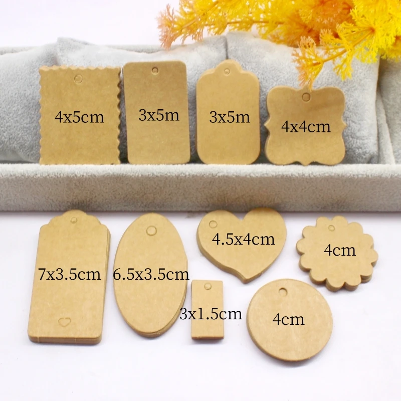 Tags em Papel Kraft Branco e Preto - Formas Múltiplas para Embalagem de ...