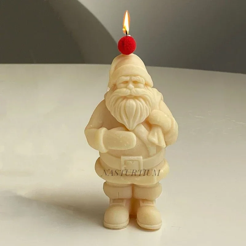 3D Standing Santa Silicone Candle Mold Christmas Gift Making Tools Diy ...