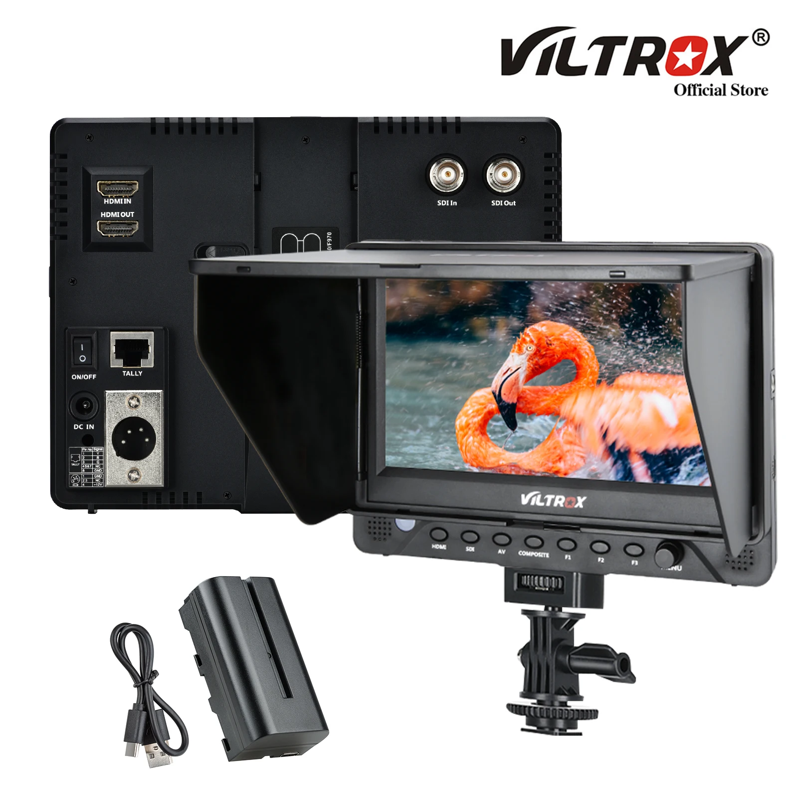 Viltrox DC 70EX 7 inch 4K HD Camera Video LCD Monitor HDMI Compatibled ...