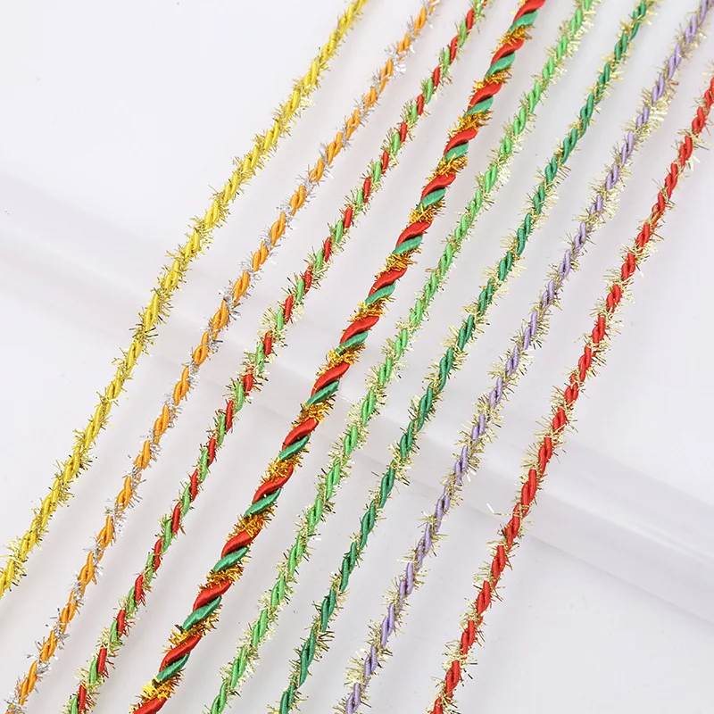 10meters-lot-3mm-Gold-Silk-Plush-3-Strand-Twisted-Rope-High-Tenacity ...