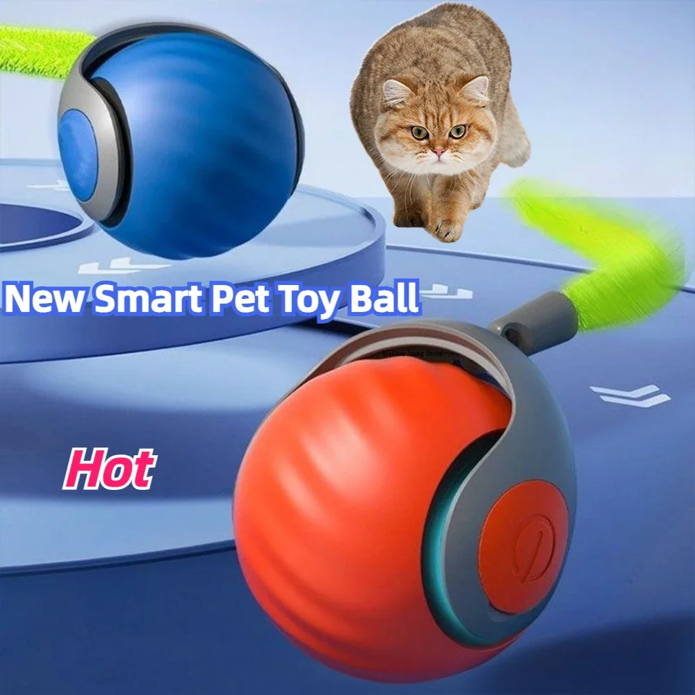 2024 New Interactive Cat Toy Ball Small Tail Rolling Ball Suitable for ...
