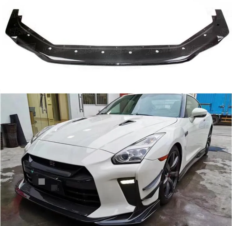 Real-Forging-Carbon-Fiber-Front-Bumper-Splitters-Lip-Spoiler-For-Nissan ...