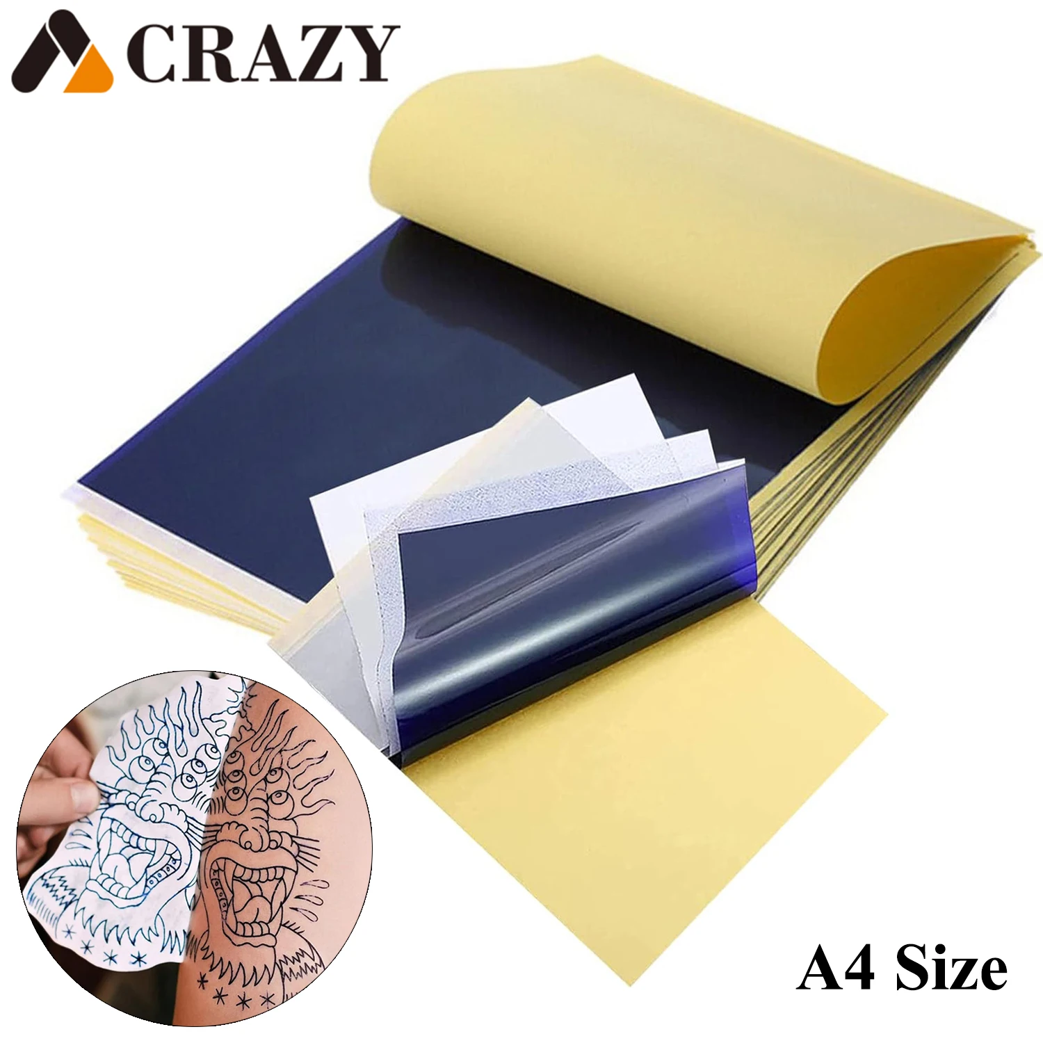 100-50-30-10-5pcs-Tattoo-Transfer-Paper-4-Layers-Stencil-Thermal-Paper ...