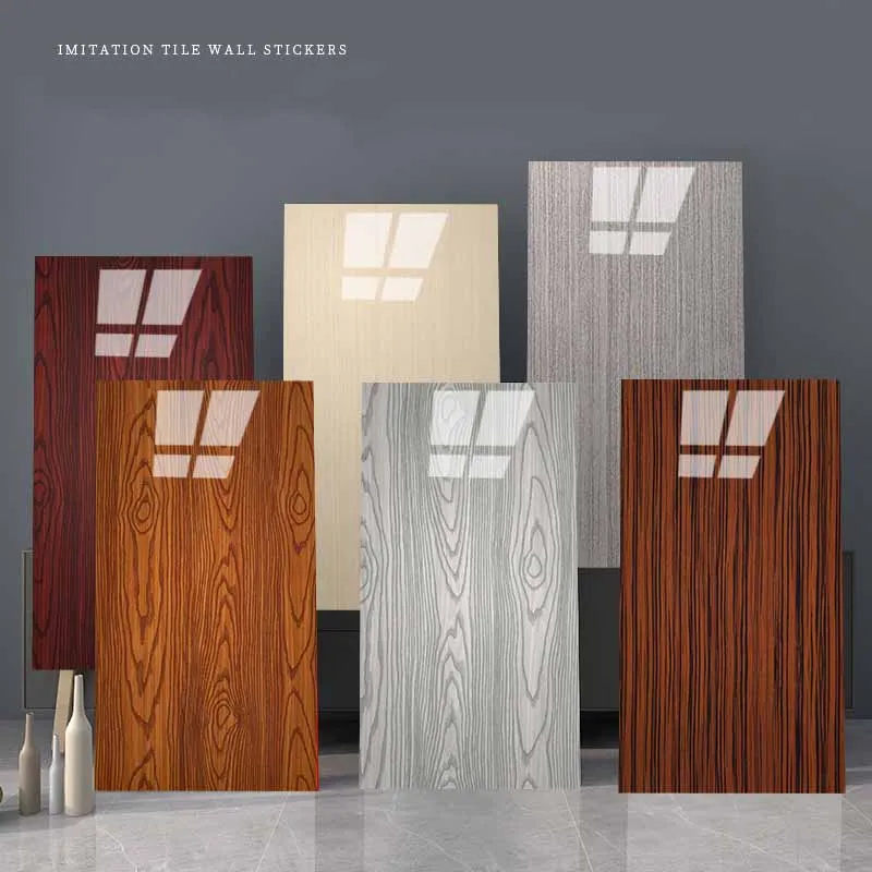 Woodgrain Wall Stickers Self-adhesive Three-dimensional Imitation Tile ...
