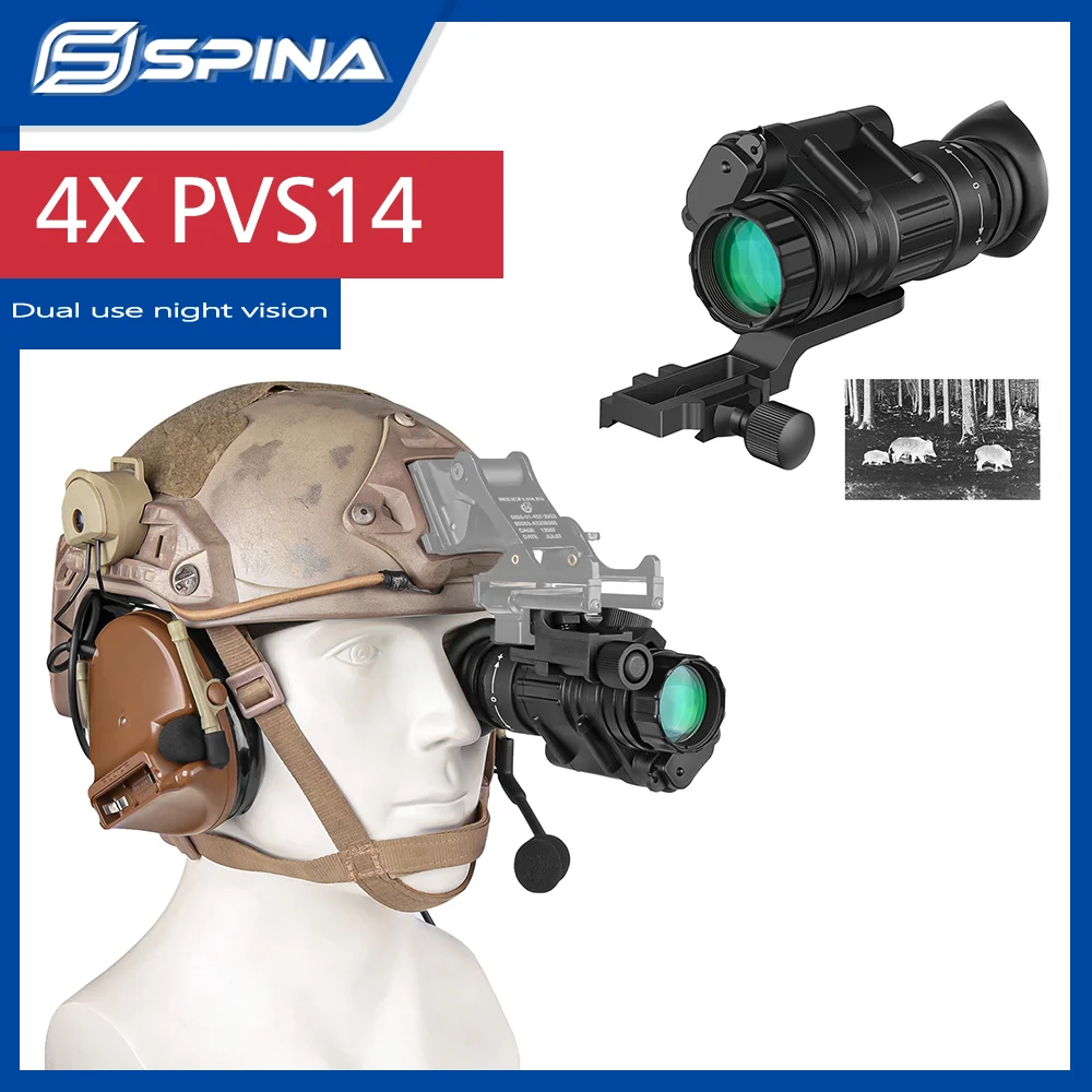 PVS-14-Night-Vision-Scope-Optic-4x32-IR-Monocular-Night-Vision-Goggles ...