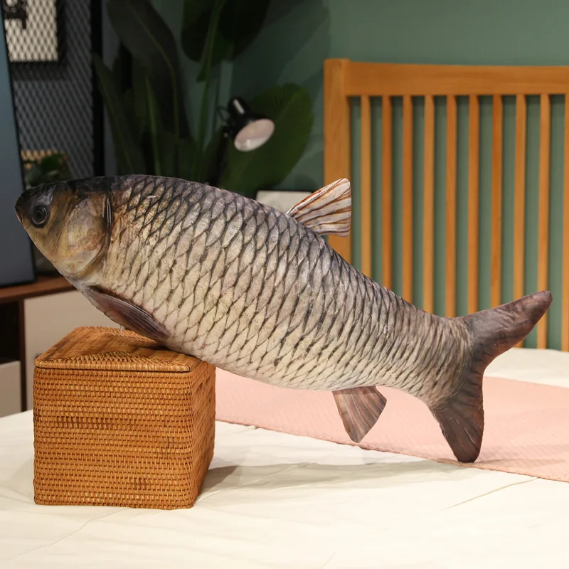 30cm Lifelike Simulation Fish Plush Toys Soft Stuffed Animal Silver ...