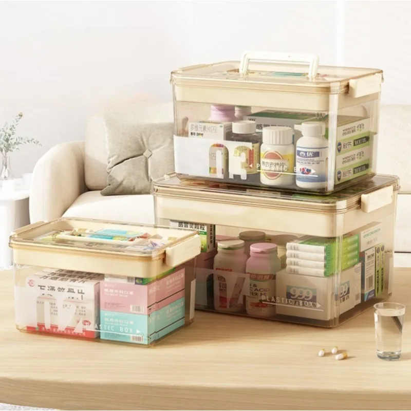 Multi-layer medicine box, portable medicine storage box, household ...