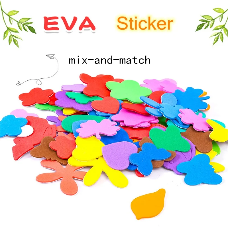Colors-Foam-EVA-letter-Stickers-Self-Adhesive-Geometry-Star-Heart ...