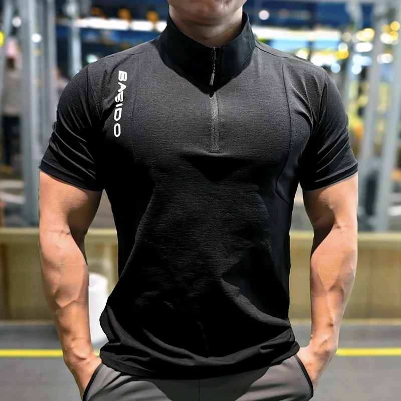Men-Fitness-Sport-T-shirt-Bodybuilding-Training-Clothing-Gym-Running ...
