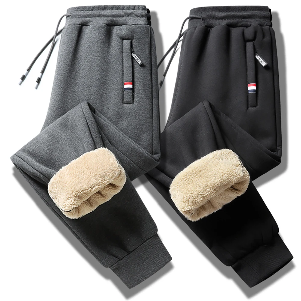 Winter-Lambswool-Warm-Pants-Men-s-Thick-Fleece-Thermal-Trousers-Men ...