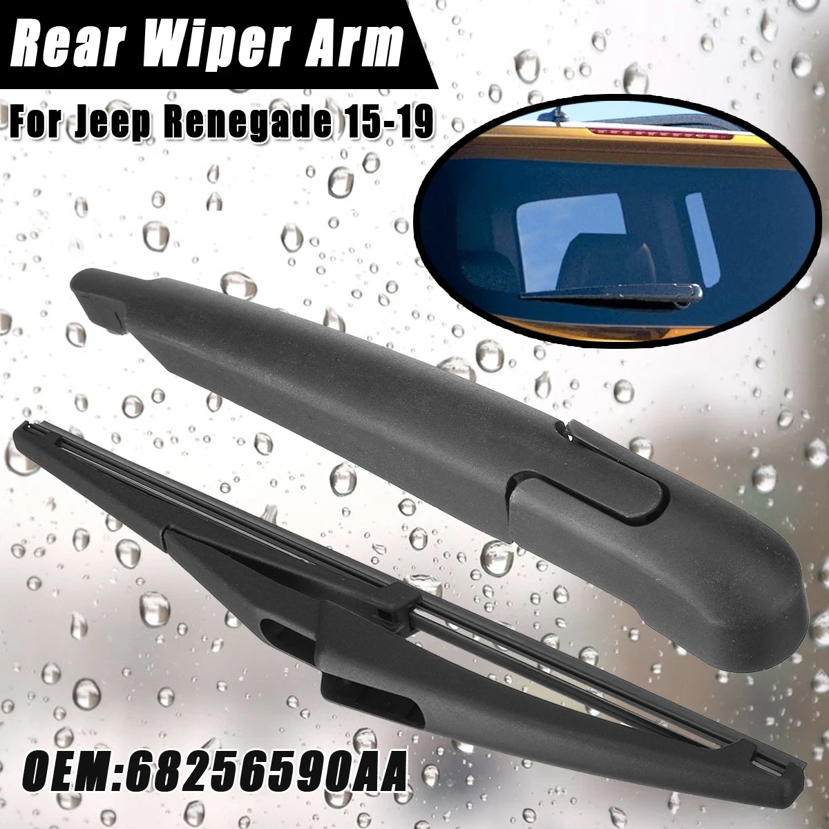 Car Rear Wiper Arm and Blade Set For Jeep Renegade 2015 2016 2017 2018 ...