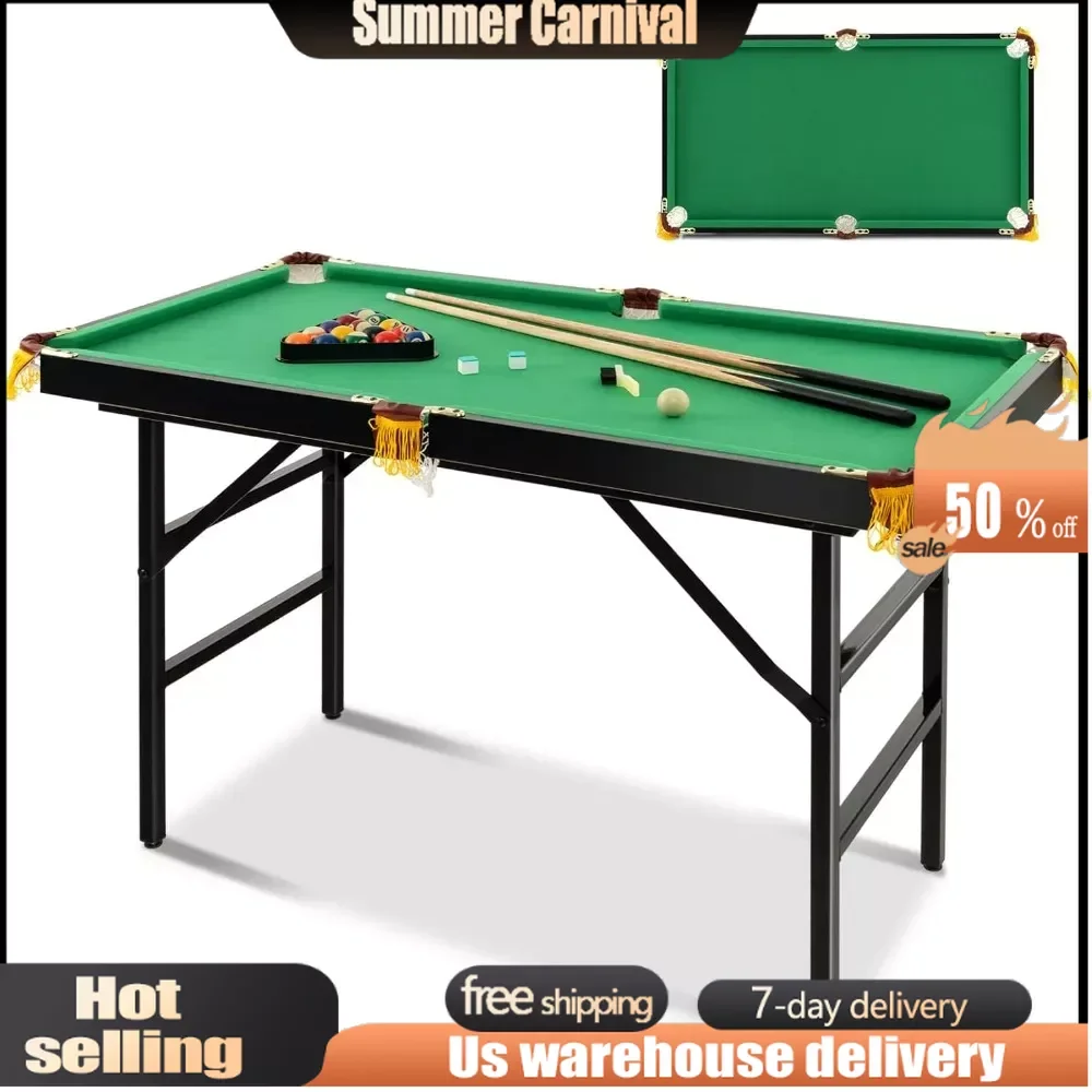 Pool-Game-Table-Includes-Cues-47-Folding-Billiard-Table-Triangle-Chalk ...