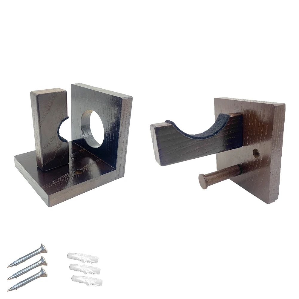 Hockey-Stick-Display-Holder-Wall-Mount-Bracket-Stand-Wooden-Base-Office ...