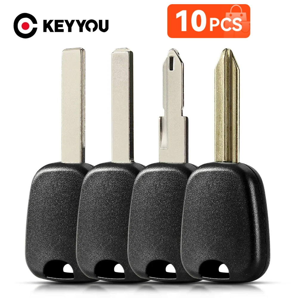 KEYYOU 10PCS Transponder Car Key Shell Fob For Peugeot 106 107 307 207 ...