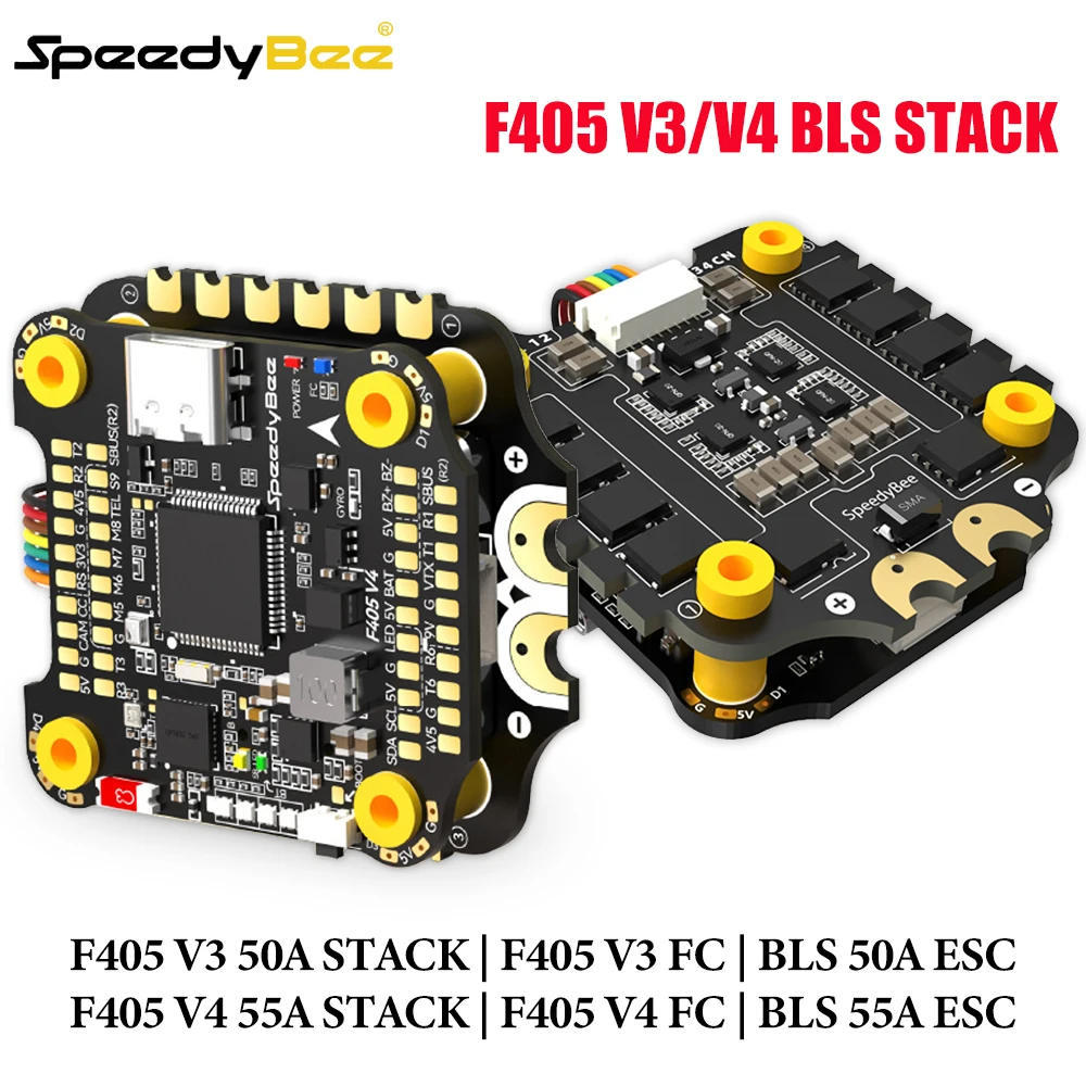 SpeedyBee F405 V3/V4 FC ESC Stack 3-6S Lipo BLS 50A/55A ESC for RC FPV Drone