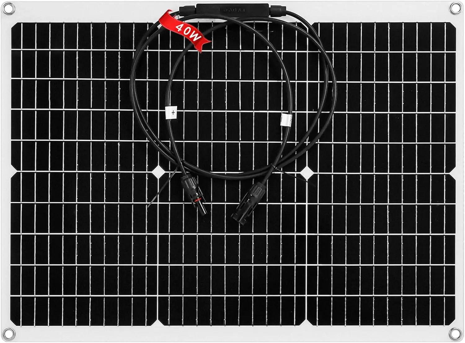 PowMr 40W Solar Panels Flexible Portable Solar Cell Solar Plate Kit for ...