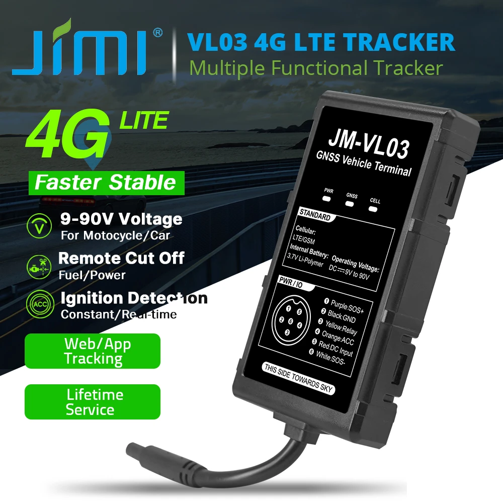 Jimi Vl03 Mini 4g Moto Car Gps Tracker With Real-time Tracking Smart ...