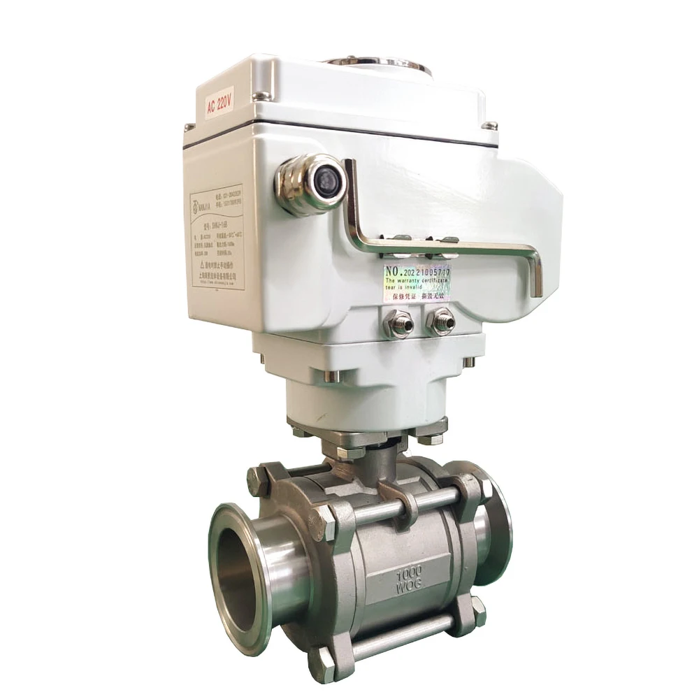 DN80-2-Way-High-Platform-Electric-Ball-Valve-Stainless-Steel-Tri-Clamp ...