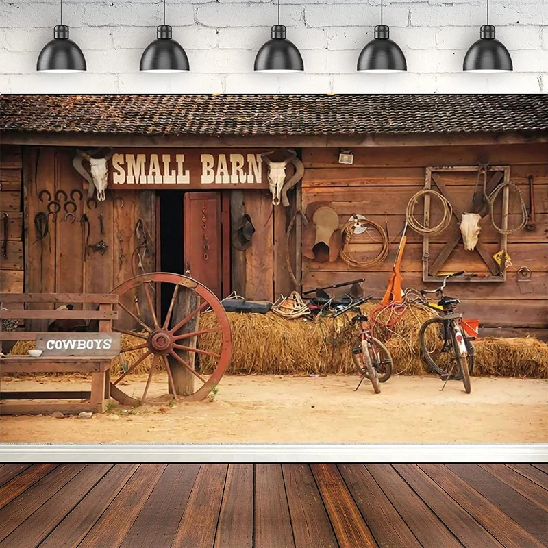 Western Farm Barn การถ่ายภาพฉากหลัง Wild West ประเทศคาวบอยรูปภาพวันเกิด ...