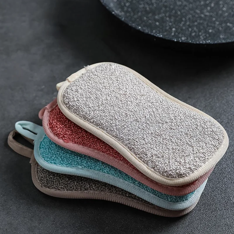 Dishwashing-Sponge-Thicken-Good-Absorption-Cleaning-Rag-4-Colors ...