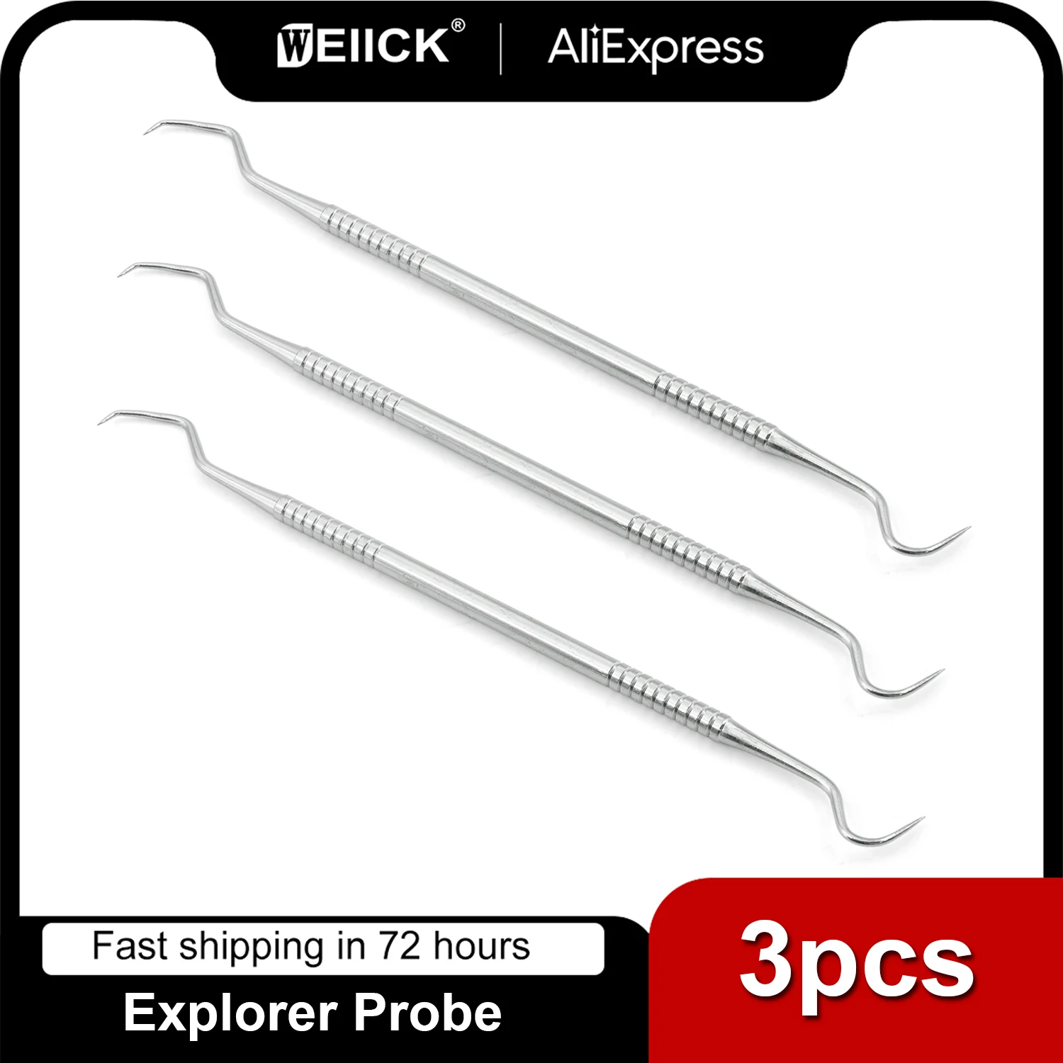 3Pcs-Stainless-Steel-Dental-Tool-Dentist-Teeth-Clean-Hygiene-Explorer ...