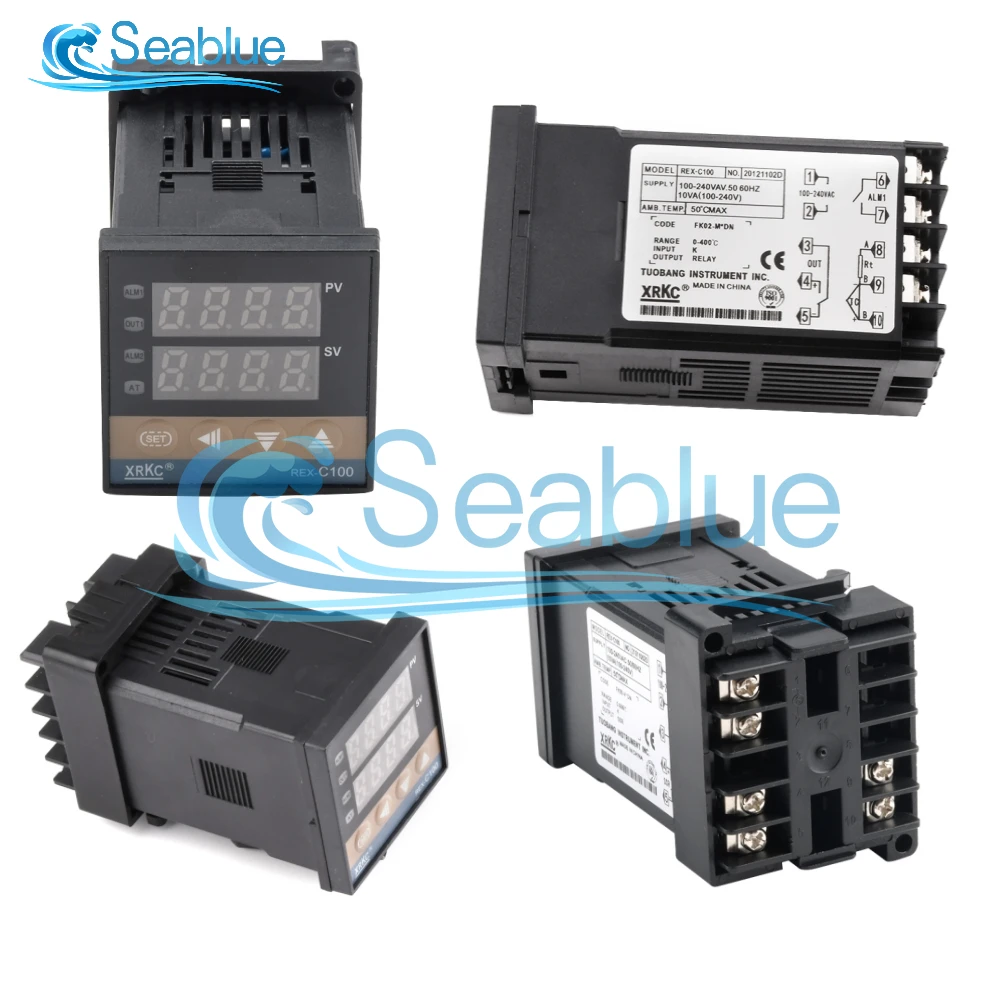 AC110 240V REX C100 Digital PID Intelligent Temperature Controller ...