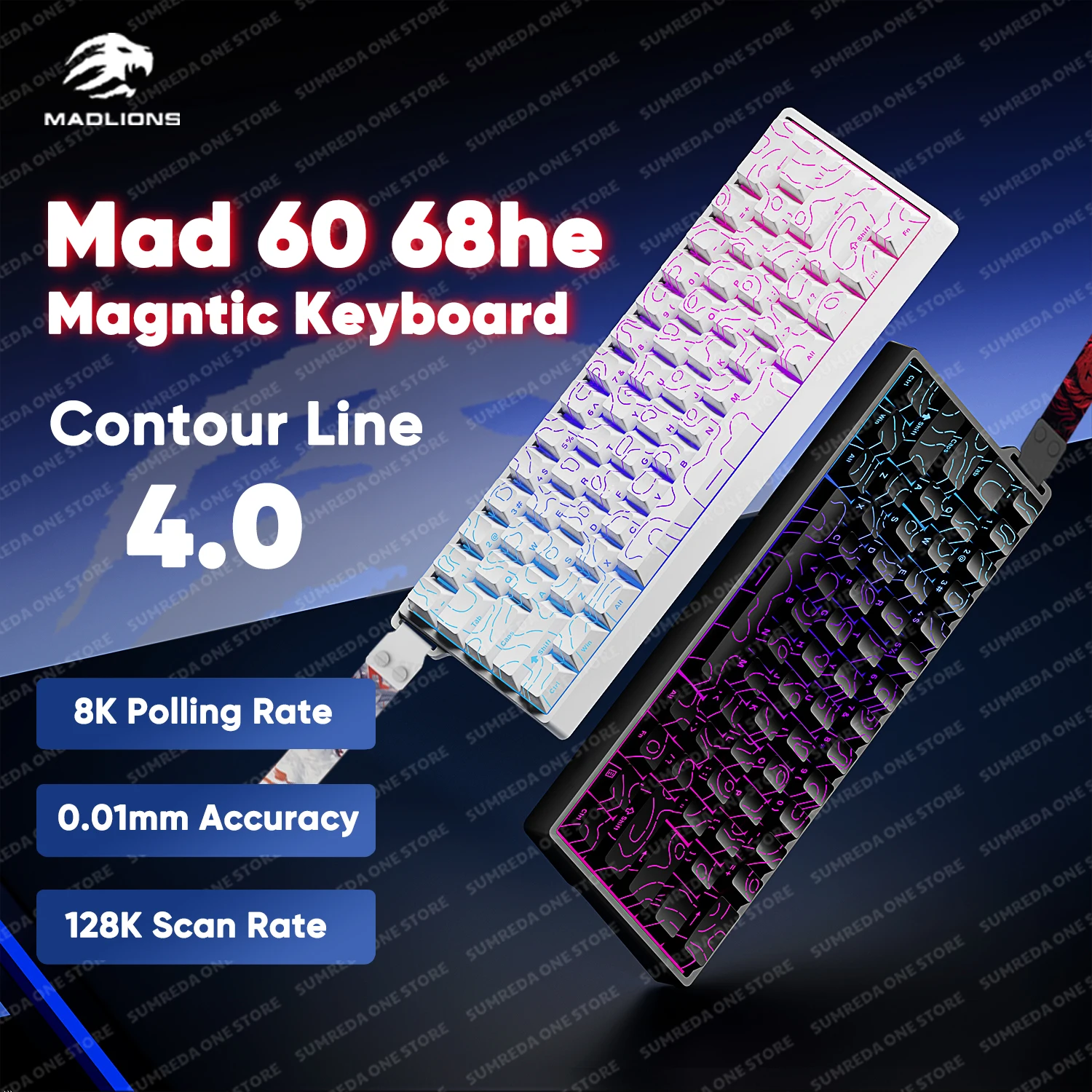 Madlions Mad 60he Mad 68HE Mad68 Pro teclado mecánico magnético ...