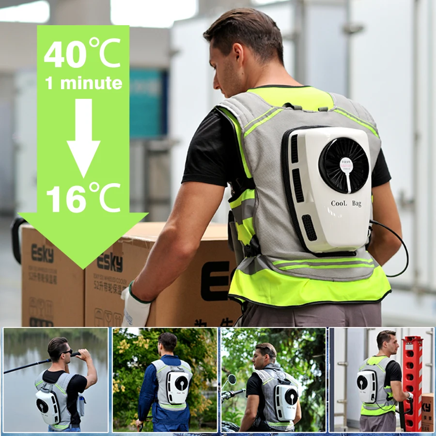New-Summer-Cooling-Clothing-Air-Conditioning-Vest-Rechargeable-Batterie ...