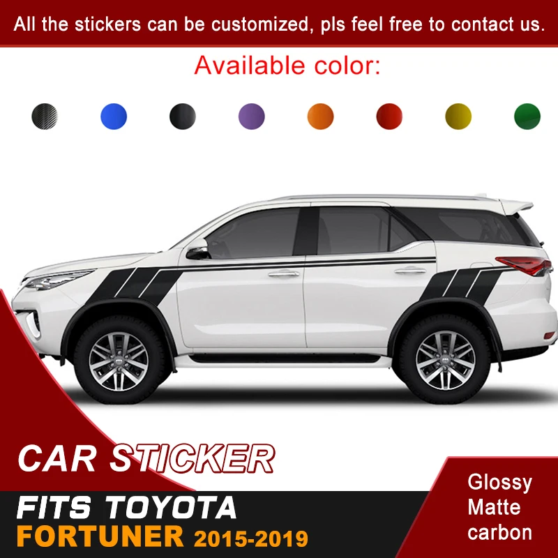 For Toyota Fortuner 2015 2016 2017 2018 2019 Side Door Car Sticker ...