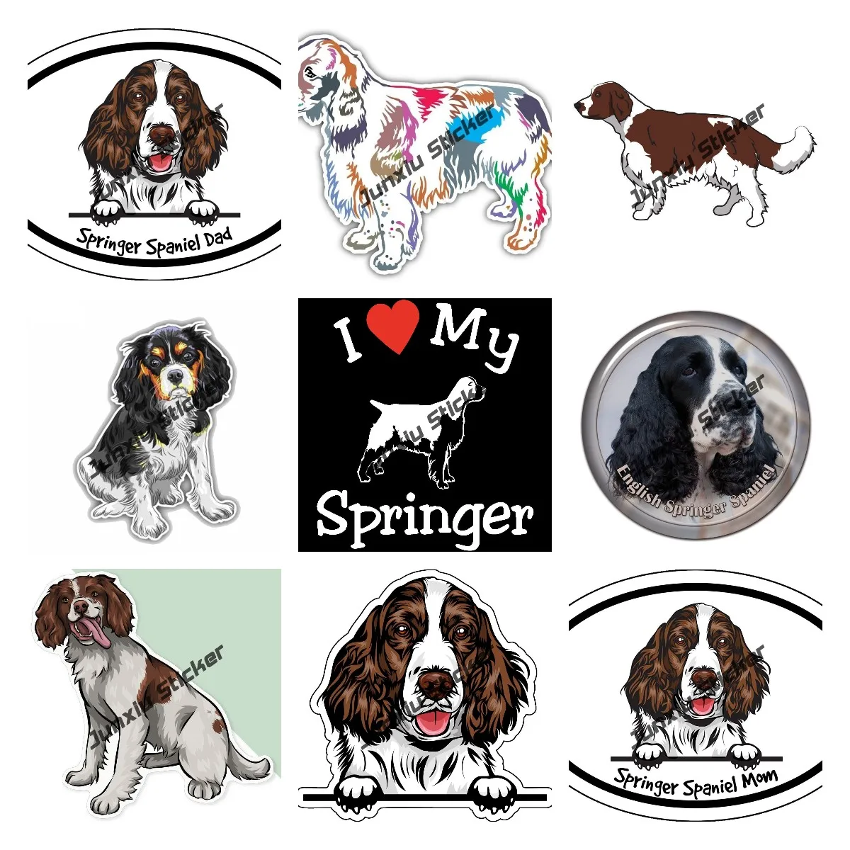 Lachend-Springer-Spaniel-Vinyl-Decal-Engels-Springer-Spaniel-Hond-Ras ...